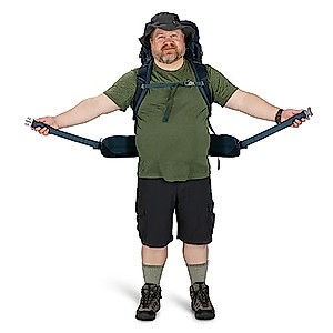 Osprey Volt 65L Men's Backpacking Backpack, Mamba Black, One Size, Extended Fit