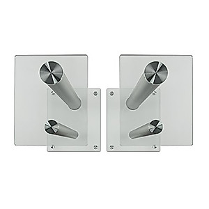 Mount-It! Floor Speaker Stands for Bookshelf Speakers and Surround Sound Home Theaters, 18 Inch High, 22 Lbs Capacity, Tempered Glass and Aluminum, Clear and Silver, One Pair