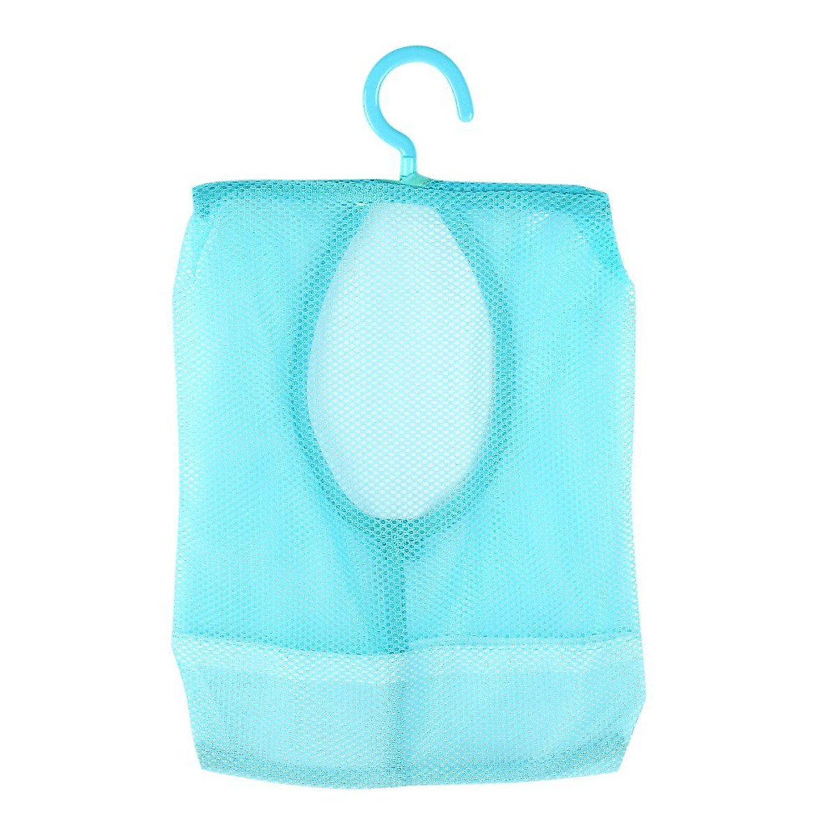 Hanging Mesh Bag, Bathroom Storage Shower Quick Drying Mesh Shower Caddy for Travel Multi Purpose Hanging Mesh Storage Bag for Socks Stockings Bra Underwear (Blue)