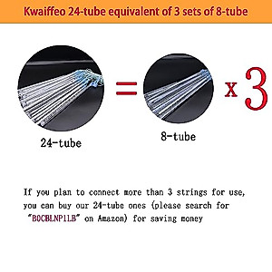 Kwaiffeo Christmas Lights Outdoor, Meteor Shower Lights Falling Rain Lights 12 inch 8 Tube 192 LED Snow Falling Icicle Cascading Lights for Xmas Tree Halloween Decoration Wedding Party, UL Plug, White