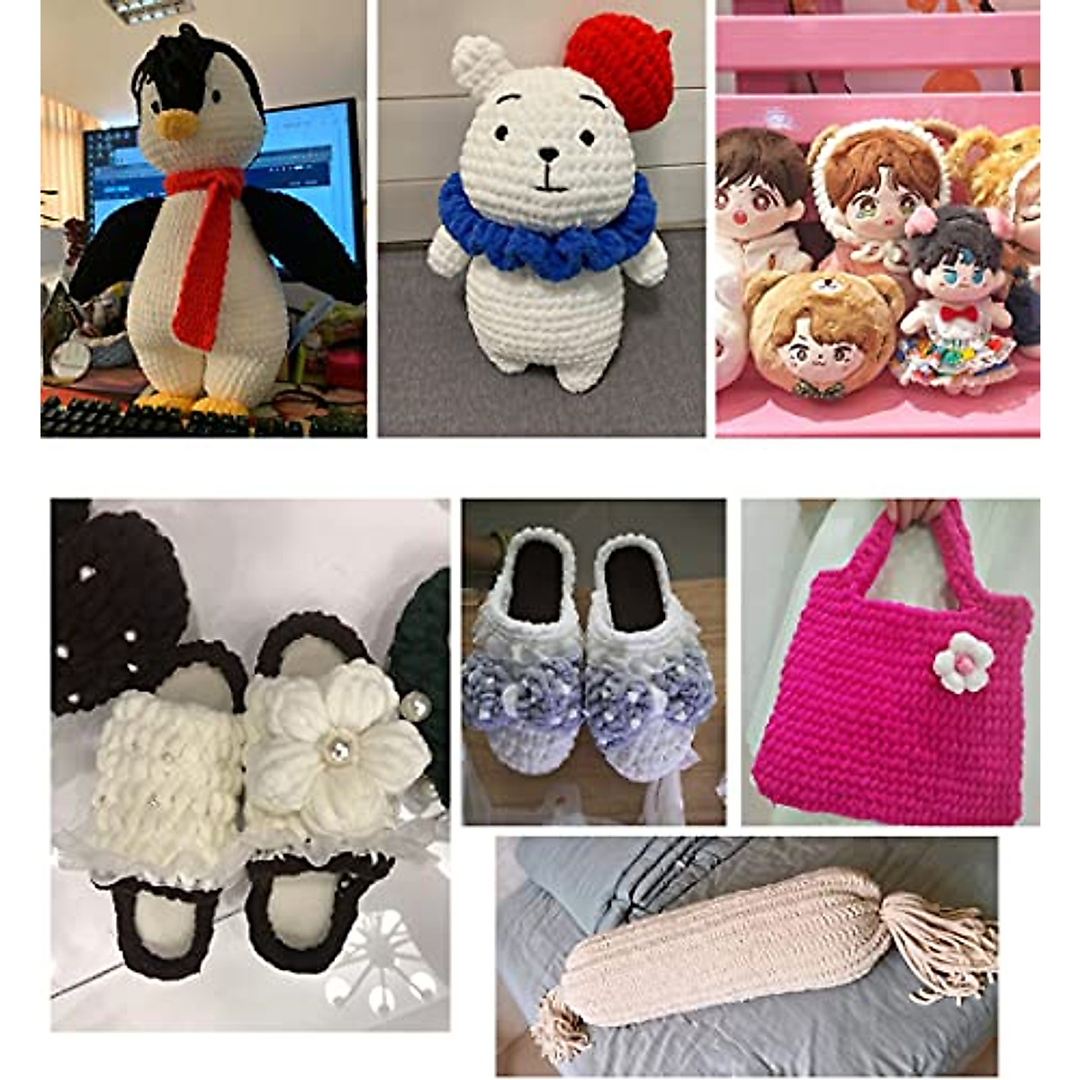 3 Balls Sparkling Chenille Yarn, Super Soft Thick Velvet Blanket Yarn for Crochet Knitting Home Décor DIY Craft Bulky Weight Polyester Ice Strip Yarn for Baby Blanket 300g (Orange)