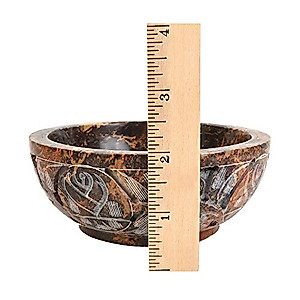 Soapstone Smudge Bowl for Scrying - 5”x 2” - Incense Burner, Wiccan Rituals, Divination