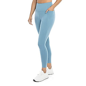 Danskin Women's High Rise Bonded Legging, Strom Blue, Small