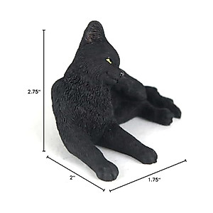 Veronese Design Black Cat Scratching Ear Mini Figurine