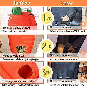 JanYoo Hay Feeder for Guinea Pigs Rabbit Food Dispensers Bag Rack Storage Manage Hanging Feeding Large Capacity 0.26lb