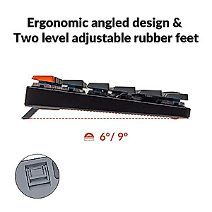 Keychron K5 SE Full Size Layout Ultra-Slim Wireless Bluetooth/Wired USB Mechanical Keyboard with Low-Profile Gateron Blue Switch, 104 Keys White LED Backlit Computer Keyboard for Mac and Windows