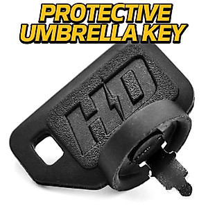 HD Switch Starter Ignition Switch Replaces John Deere AM119111, STX38 (Black Deck) STX46, Sabre Scotts S1642 SN#0-035000 S1742, S2046 SN#0-30000 - Ultimate Dual Protection Upgrade - 2 Keys & Carabiner