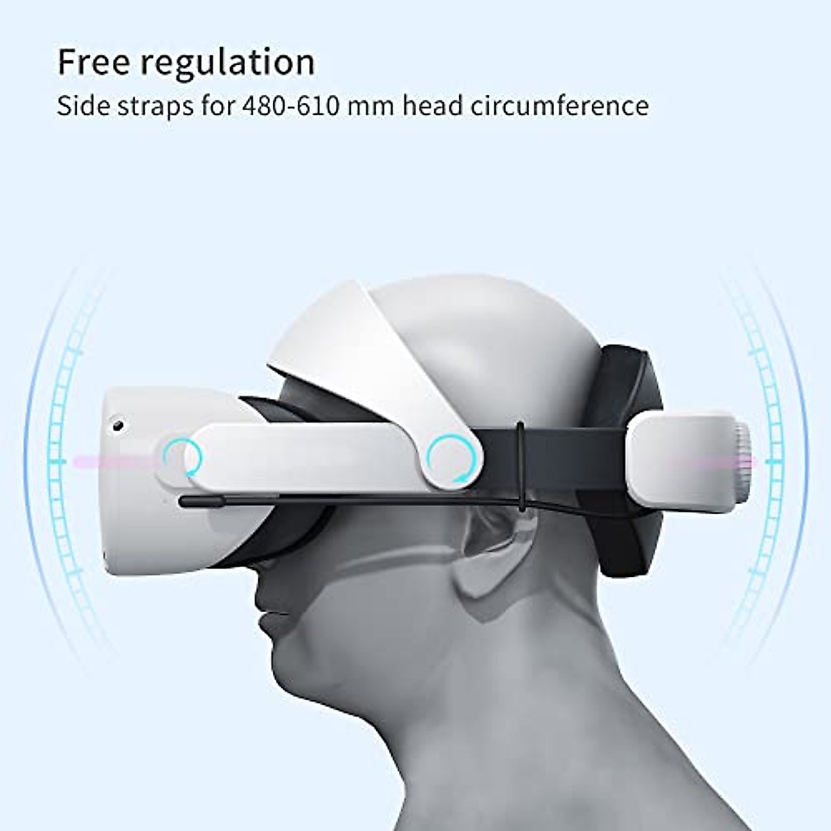 Head Strap for Oculus Quest 2, Meta Quest 2 Accessories Compatible with Quest 2, Replacement for Oculus Quest 2 Elite Strap,Adjustable Oculus Quest 2 Head Strap with Enhanced Support