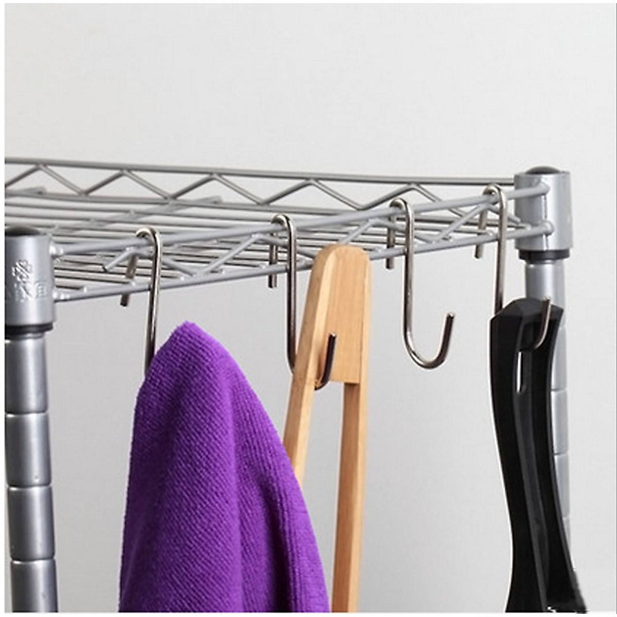 skycabin 10 Pack Stainless Steel S Shaped Hooks Heavy Duty S Hanging Hooks Pan Pot Holder Rack Hangers for Kitchen Spoon Pan Pot, Bathroom, Work Shop,Garden,Bedroom and Office