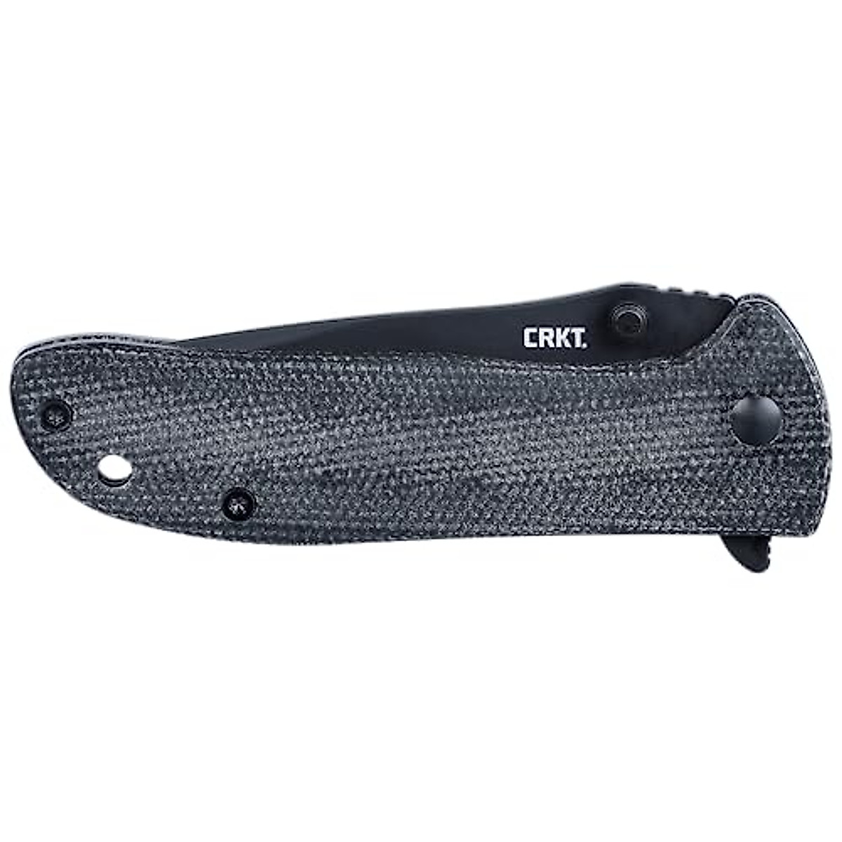 CRKT Drifter EDC Folding Pocket Knife: Everyday Carry, Black Blade with Veff Serrations, Liner Lock, Resin Infused Fiber Handle 6450BLK