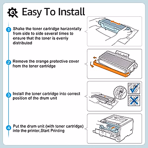 greencycle TN-460 Laserjet Toner Cartridge Replacement Compatible for Brother TN460 Intellifax 4100e 4750e HL-1240 MFC-1260 Printer Pack of 2