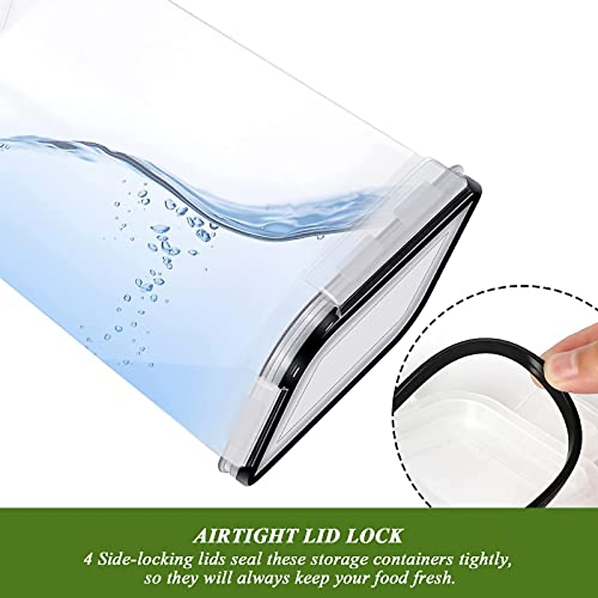 Airtight Food Storage Containers Set, 8 Pcs BPA Free Cereal Storage Containers with Lids Airtight, Storage Containers for Food and Sugar, Kitchen Pantry Organization and Storage