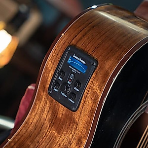 Washburn Bella Tono 6 String Acoustic-Electric Guitar, Right, Gloss Charcoal Burst (BTS9VCECH-D)