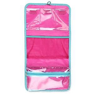 L.O.L. Surprise! Girl's Tri-fold Multipurpose Collectible Toy Storage Accessory Toiletry Travel Bag Case (One Size, Pink)