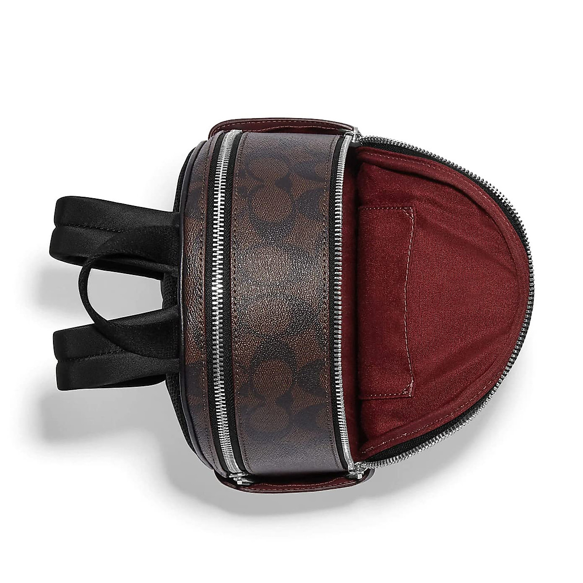 COACH Coach Mini Court Backpack, Black/Leopard