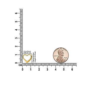 Auriga Fine Jewelry 10K Yellow Gold Floating Heart Chain Slide Pendant for Women