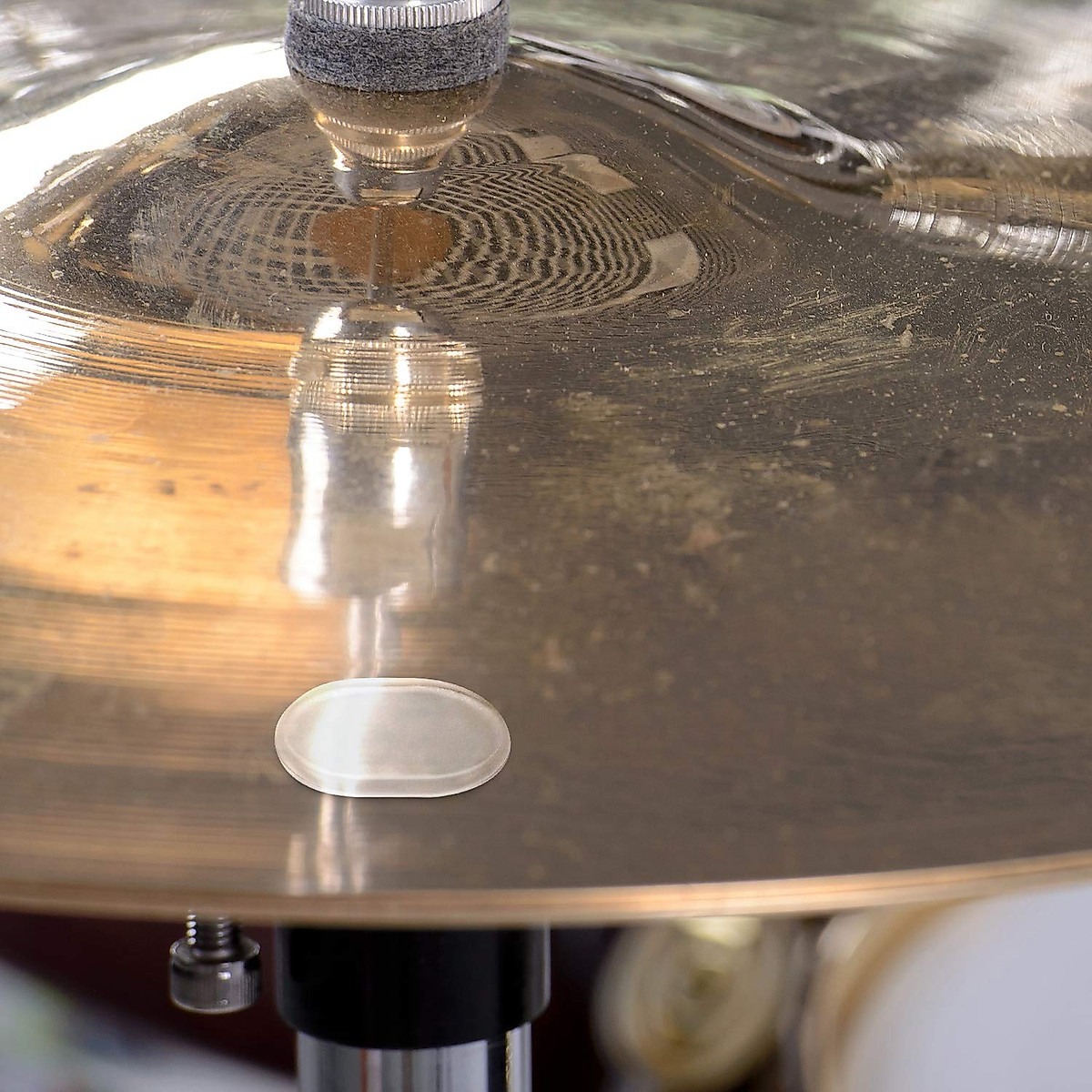 Fiada 30 Pieces Drum Dampeners Gels Silicone Gel Pads Soft Drum Dampeners for Drums Cymbals Tone Control (Transparent White)