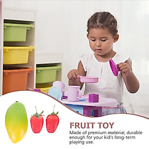 COHEALI Banana Shaker Artificial Fruit 2 Pcs Faux Fruit Decor Simulation Fruit Shaker Instruments Fruit Shaped Percussion Instruments Educational Maracas 17x5cm Mango Strawberry Musical Maraca Rattles