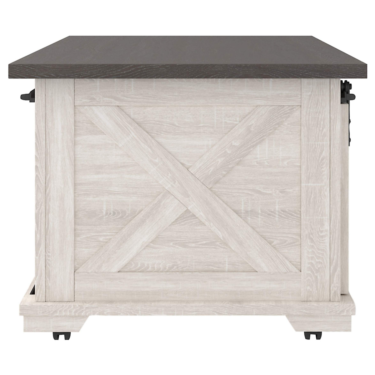 Signature Design by Ashley Camiburg Farmhouse Lift Top Coffee Table with Storage, Dark Brown