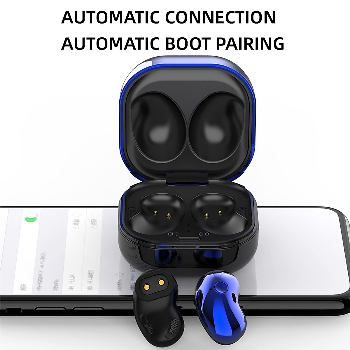 Digital Display Touch-Control Wireless Bluetooth Earphones - in-Ear Light-Weight Stereo Headset with Charging Box - Built-in Microphone Premium Sound Earbuds for Sport Office