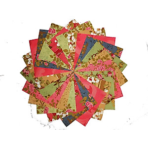 16 10 Inch Garden Gates Quilting Squares Charm Pack by RJR 8 colorways