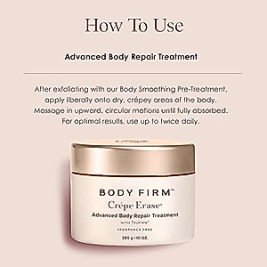 Crépe Erase Advanced Body Repair Treatment | Anti Aging Wrinkle Cream for Face and Body, Support Skins Natural Elastin & Collagen Production - 10oz (Fragrance Free)
