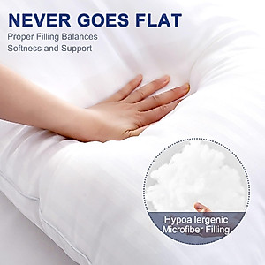 YUGYVOB Cooling Body Pillow for Adults- Satin Stripe Full Body Pillow Long Pillow Insert, Pregnancy Pillows for Sleeping, Fluffy & Firm, 20x54 Inch