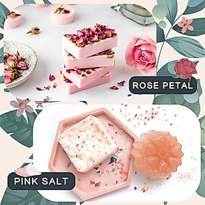 Handmade Soap Making Kit Supplies, DIY Melt & Pour Soap Making Kit for Adults: Includes 2lbs Soap Base, Dried Flowers, Pigment, Silicon Mold, Measuring Cup, Personalized Handmade Soap Set Gift