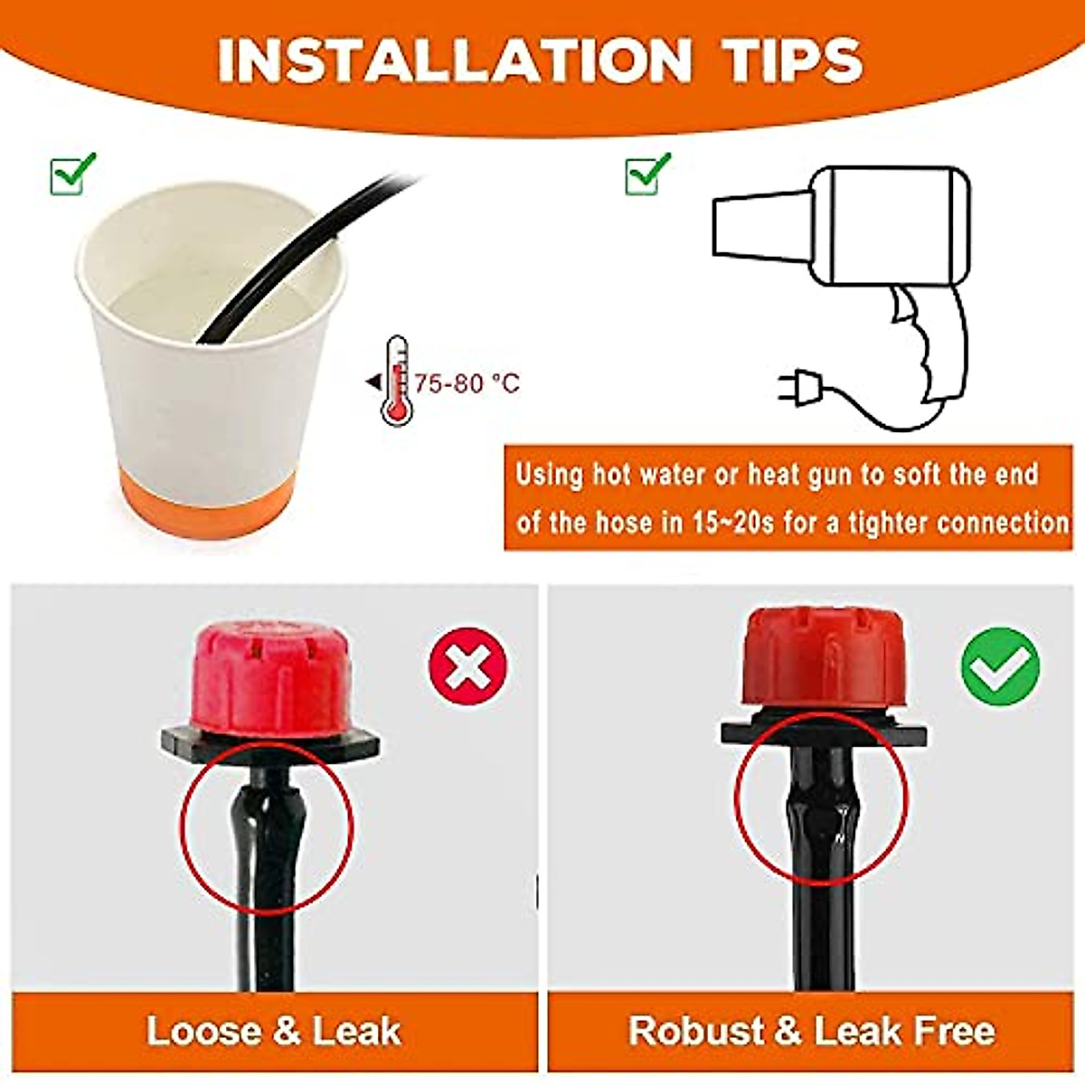 Drip Irrigation Kit, 100ft/30M Garden Watering Automatic System - Micro DIY Irrigation Tubing Kits, Blank Distribution Hose Atomizing Nozzles Drippers for Plants Flower Bed, Patio, Lawn