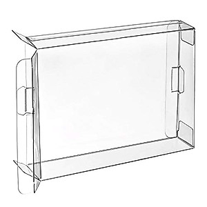 CHILDMORY 10Pcs Clear Box Case Sleeve CIB Protector for SNES N64 Games Cartridge Box