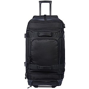 Amazon Basics Ripstop Wheeled Travel Duffel Bag, Telescoping Handle, 30", Black