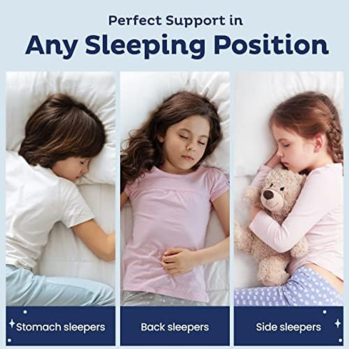 Snuggle-Pedic Toddler Pillow for Travel & Camping - USA Made Shredded Memory Foam Pillows w/Cooling Cover - Kids Pillow