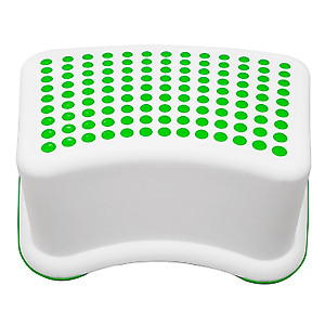 Kids Green Step Stool - Great for Potty Training, Bathroom, Bedroom, Toy Room, Kitchen, and Living Room. Perfect for Your House