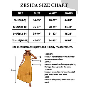 ZESICA Women's 2025 Summer Bohemian Strapless Off Shoulder Lace Trim Backless Flowy A Line Beach Long Maxi Dress,Yellow,Large