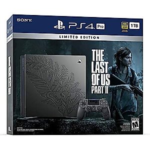 PlayStation 4 Pro 1TB Limited Edition The Last of Us Part 2 Console Bundle - Black (Renewed)