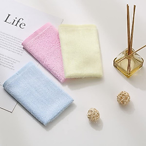 Wokaku Small-Towels-for-BabyKidsChild-Face-Towel-and-Washcloth-BabyKidChildren-Saliva-Towel-Super-Soft-Quick-Dry-Towel-as-Kitchen-Cleaning-Dish-Towels (28 * 26CM=11.02"*10.23", 6 PCS)