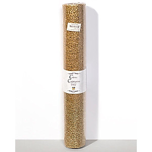 Anderson's Gold Glitter Mesh Fabric Roll, 19 Inches x 5 Yards, Decorative Wedding Fabric for Wedding Reception, Baby Shower, Gender Reveal, Prom, Homecoming, Tables, Party