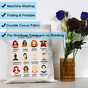 GJTIM Fairy Tales Gift Movie Princess Fan Gift Cartoon Movie Merchandise Gift Princess Accessories Bag Princess Themed Tote Bag (God Says Tote)