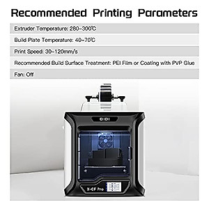 R QIDI TECHNOLOGY PA12-CF Nylon Filament 1.75 Black, Carbon Fiber Nylon Filament 1.75mm 1Kg Spool 3D Printer Filament, High Strength, High Precision, No Warpage, Low Moisture Sensitivity