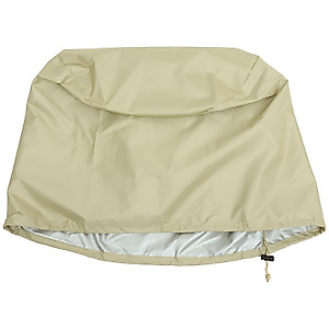 Yardwe Round Patio Table Cover Furniture Cover Outdoor Coffee Table Covers Tea Table Covers, 17.6 x 18.4 Inches