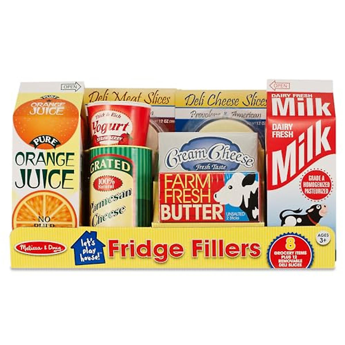 Melissa & Doug Fridge Groceries Play Food Cartons (8 pieces) - FSC Certified