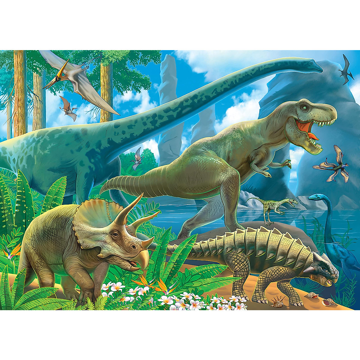 Planet of The Dinosaurs Jigsaw Puzzles for Kids Ages 4-8 | Fun & Entertaining Toys for Children | Epic Educational Birthday for Boys & Girls