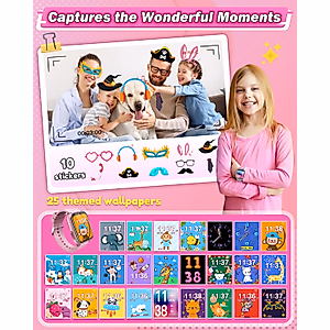 Sueseip Kids Smart Watches Girls Toys Age 6-8, HD Touchscreen Dual Cameras Kids Watch for Girls Ages 8-10, Kids Toy with 35 Games MP3 Learn Card for 5 6 7 8 9 Year Old Girls Christmas Birthday Gifts
