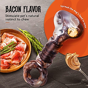 Nylon Dog Toys for Aggressive Chewers, Squeaky Tug of War Dog Toy with Rope, Interactive Dog Toys with Squeaker for Small Medium Large Dogs Breeds, Almost Indestructible Tough Durable Pet Toys