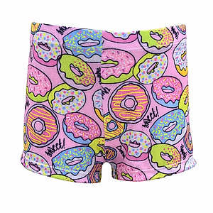ZIZI Teen Girls' Sparkle Dance Tumbling Athletic Brithday Gift Gymnastics Doughnut Underwear 7Y, 5-6X