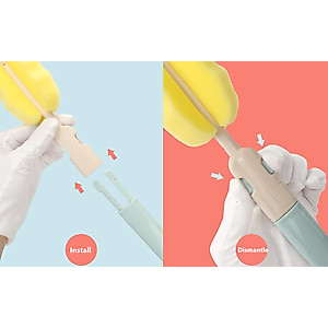 naosummy Baby Travel Baby Bottle Drying Rack with Bottle Brush for Home Travel Camping