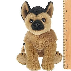 Bearington Lil' Chief Small Plush German Shepherd Stuffed Animal, 6.5 Inch