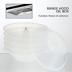 Hemoton 6Pcs Plastic Range range hood oil catcher oil collecting cup range hood oil cup Hood Oil Catcher