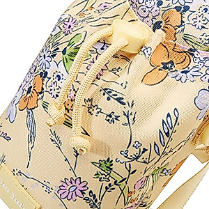 Vera Bradley Women's Recycled Lighten Up Reactive Deluxe Water Bottle Crossbody Sling Bag, Sunlit Garden, One Size