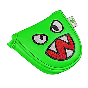 Foretra – Green Monster - Golf Putter Headcover Quality PU Leather Magnetic Closure for Mallet Style Putters Scotty Cameron Odyssey Taylormade Ping
